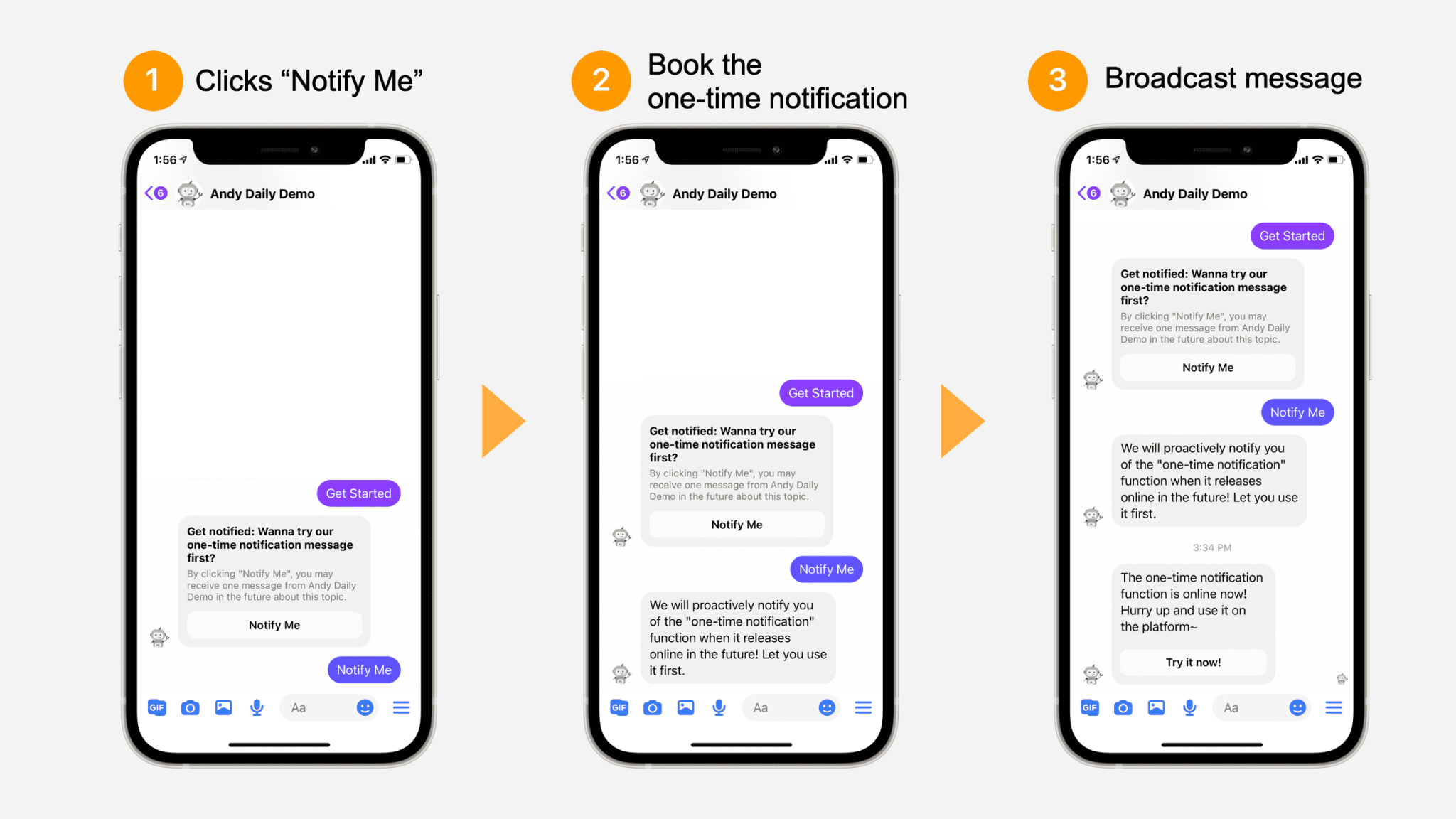 one-time notification